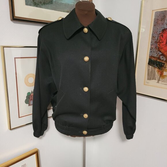 Vintage | Jackets & Coats | Vintage Taboh 0 Wool Bomber Jacket In Black ...